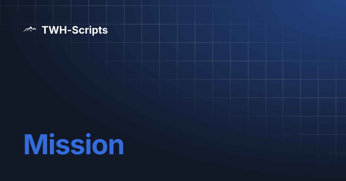 Mission | TWH-Scripts