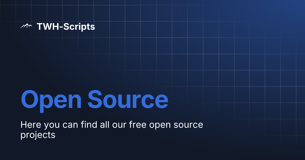 Open Source | TWH-Scripts